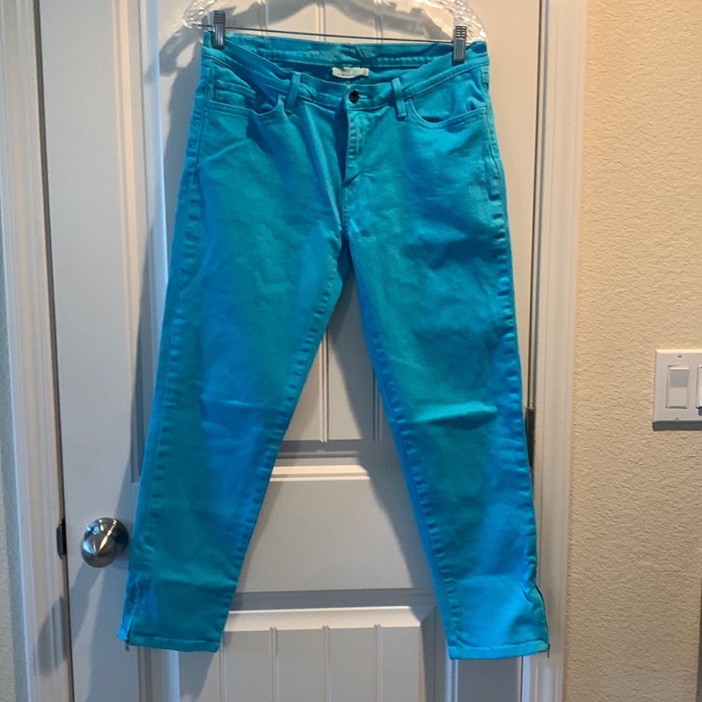 Levi’s Low Skinny Flood Ankle-Zip Turquoise Jeans - Gem